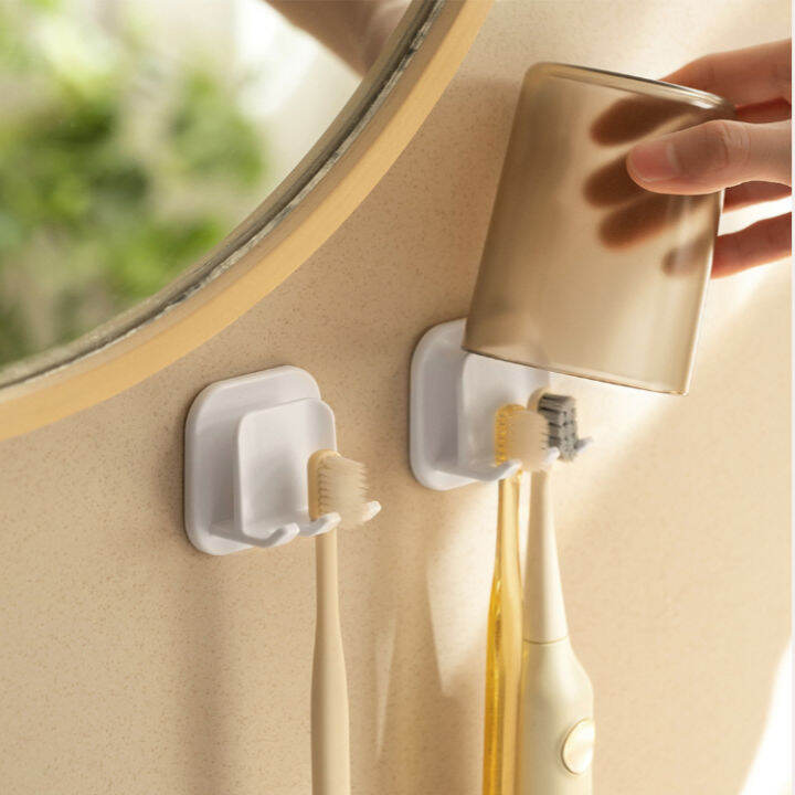 Japanese-style Toothbrush Rack Wall-mounted Hole-free Bathroom ...