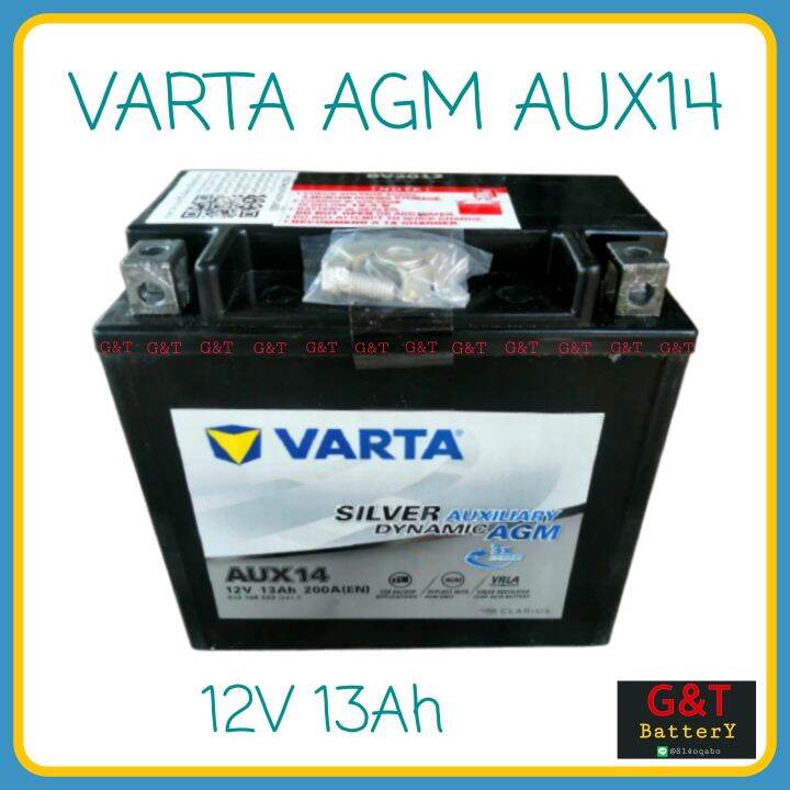 VARTA AGM AUX14 (12v 13Ah) Auxiliary Battery แบตเตอรี่รถมอเตอร์ไซด์ แบตรถบิ๊กไบค์ แบตเตอรี่สำรอง ...