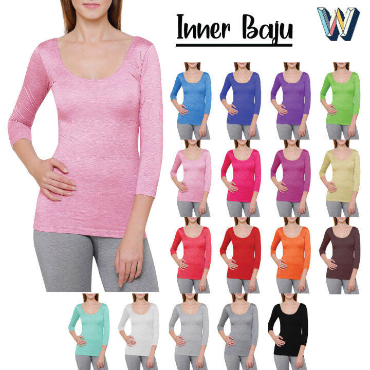 Muslimah Inner Baju Lengan Panjang Perempuan | Lazada