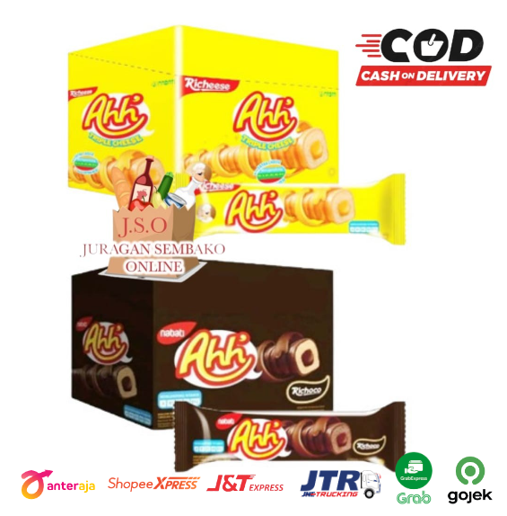 Nabati AHH Richeese Richoco Box All Varian Rasa Ahh Coklat Ahh Keju ...