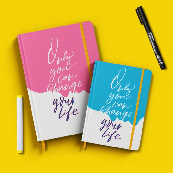 Buku Catatan Diary Notebook Custom Tulisan / Nama Ukuran A5 Hardcover ...