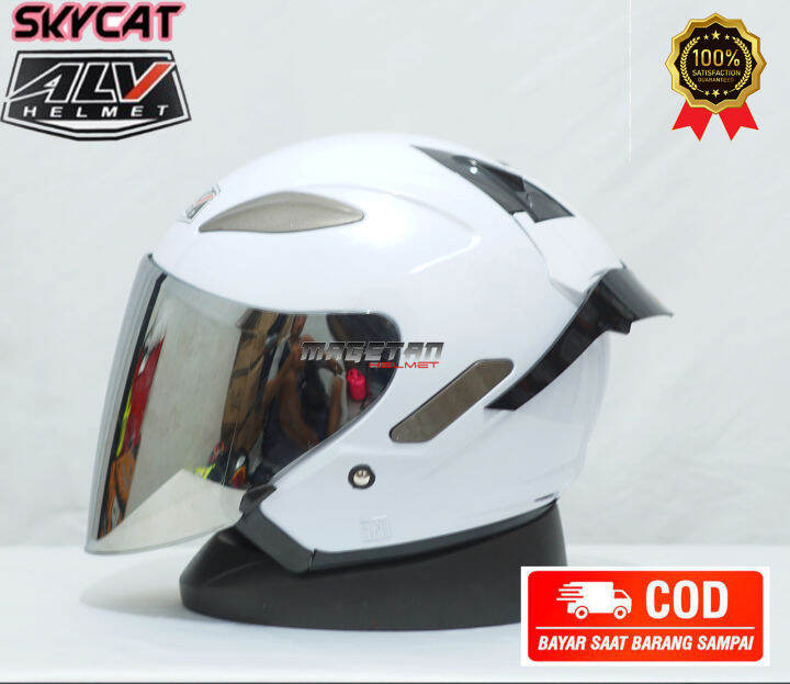 HELM CENTRO ALV POLOS (paket ganteng spoiler,kaca iridium) | Lazada ...