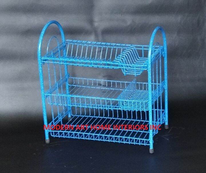 DISH RACK ORGANIZER DRAINER BLUE 3 LAYERS | Lazada PH