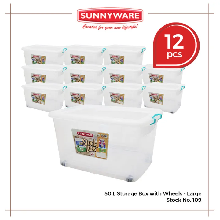 12pcs (1 dozen) set Storage Box - 50 liters / Stock Box 50L Storage Box ...