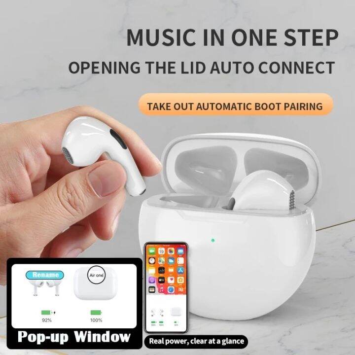 Pro6 Tws Bluetooth Earphone Wireless Bluetooth Earbuds Touch Control 9d