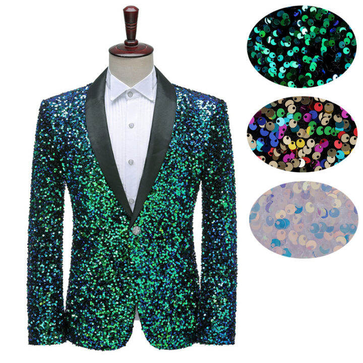 KENRO Suit For Men 2023 Sequins color changing flash bar nightclub ...