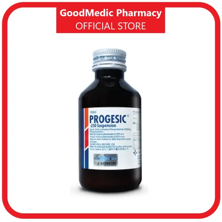 Progesic 250mg Suspension 100ml (for fever and pain) | Lazada