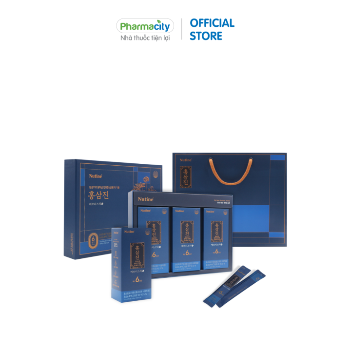 Hồng sâm cô đặc Nutine Hongsamjin Everystick EX (Hộp 3 hộp nhỏ x 10 gói ...