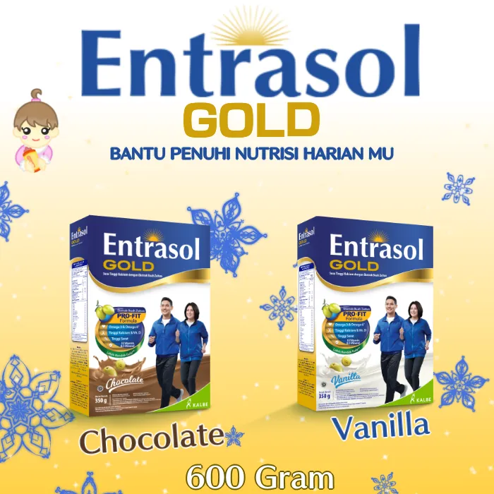 ENTRASOL GOLD VANILA - COKLAT 600 GRAM susu orang tua susu lansia susu ...