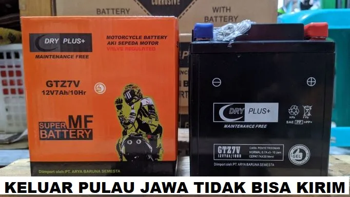 AKI MOTOR NMAX AKI KERING DRY PLUS GTZ7V 12 VOLT 7 AMPERE AKI STANDAR ...