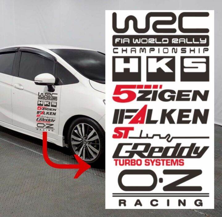 CUTTING STICKER PINTU MOBIL WRC STICKER HKS CUTTING STICKER LIS STRIP ...