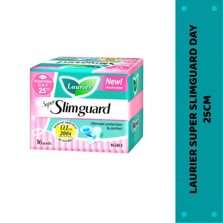 LAURIER SUPER SLIMGUARD DAY 25CM NORMAL TO HEAVY 16'S | Lazada