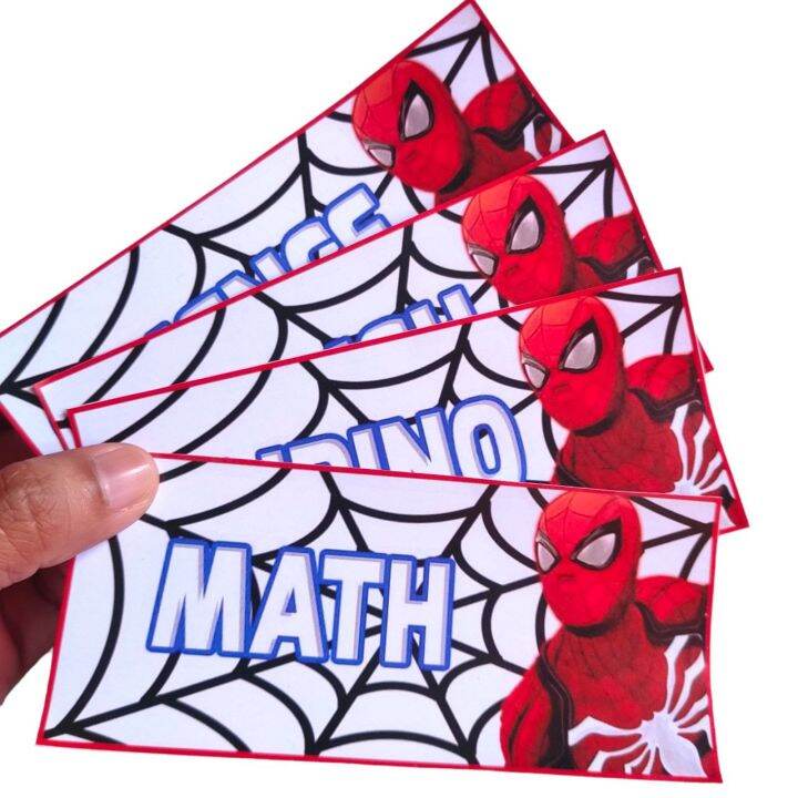 Spider Man Notebook Subject Sticker Label | Lazada PH