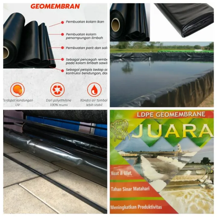 Terpal Kolam Ikan Terpal Plastic Geomembran meteran | Lazada Indonesia