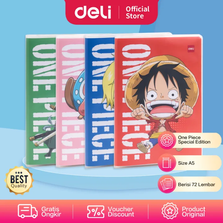 Deli EVA Cover Notebook / Buku Tulis Sampul Plastik PVC A5 72 Halaman ...