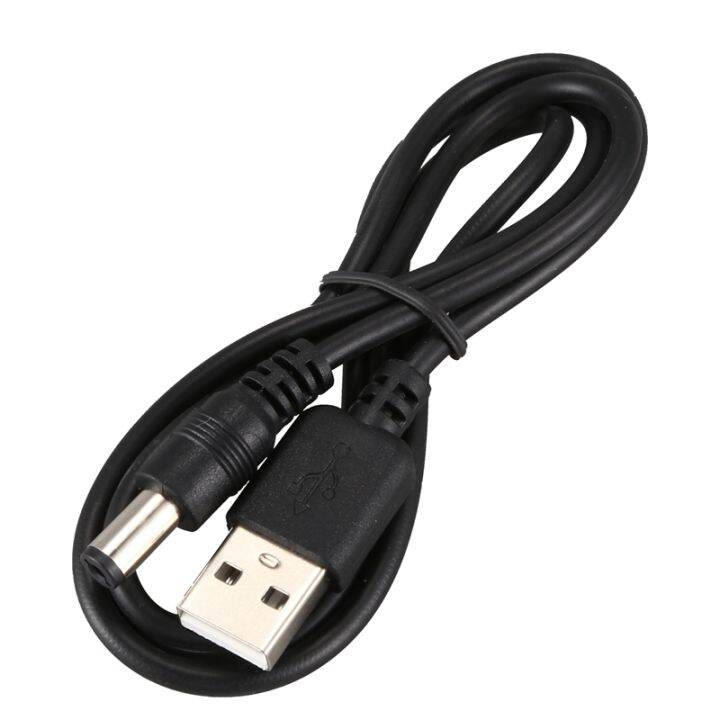 USB Cable 5.5mm / 2.1mm 5V DC Barrel Jack Power Cable (Black, 75cm ...