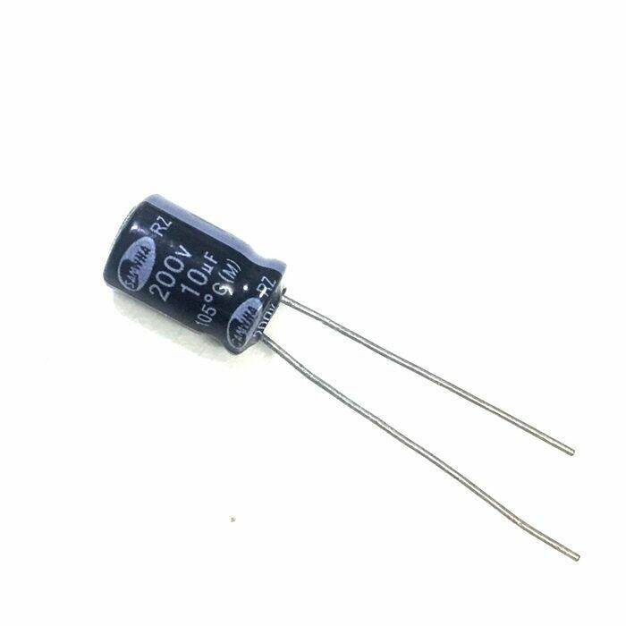 10PCS 200V 10uF 200Volt 10MFD Electrolytic Capacitor 8×12mm Radial ...