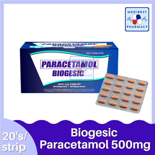 Biogesic Paracetamol 500mg 20'S/Strip | Lazada