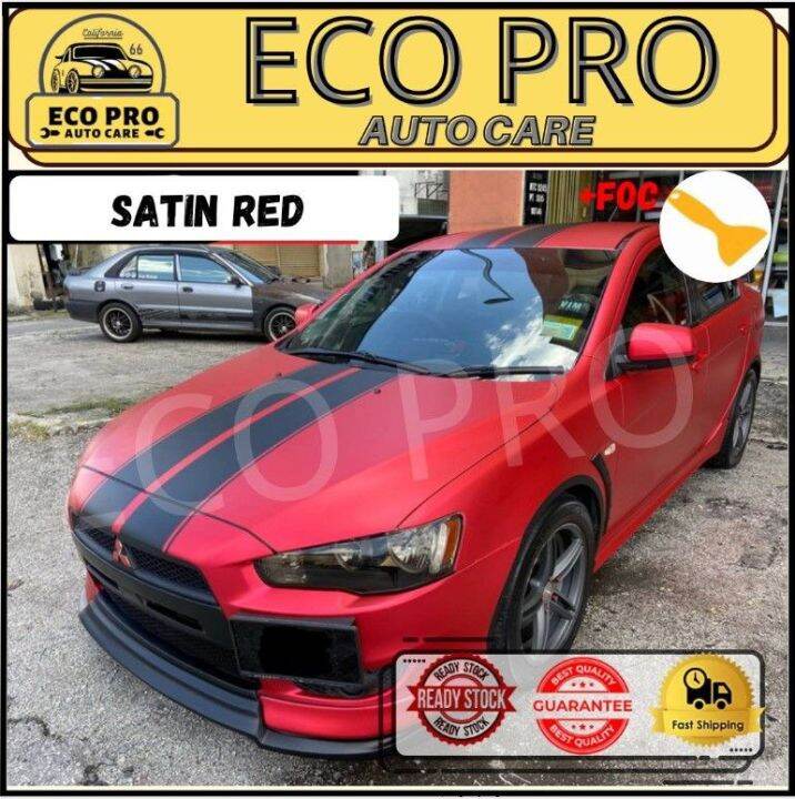 PREMIUM SATIN RED VINLY STIKER 152CM-CUSTOM SIZE for Motor/Car and any ...
