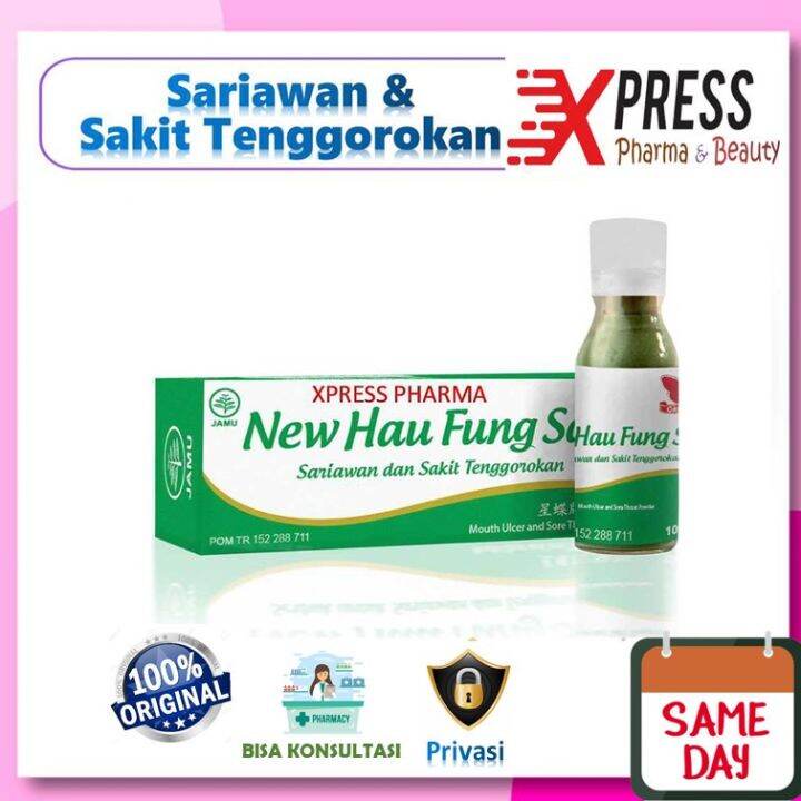 ⚡XPRESS⚡ New Hau Fung San (Obat sariawan dan sakit tenggorokan) Haw ...
