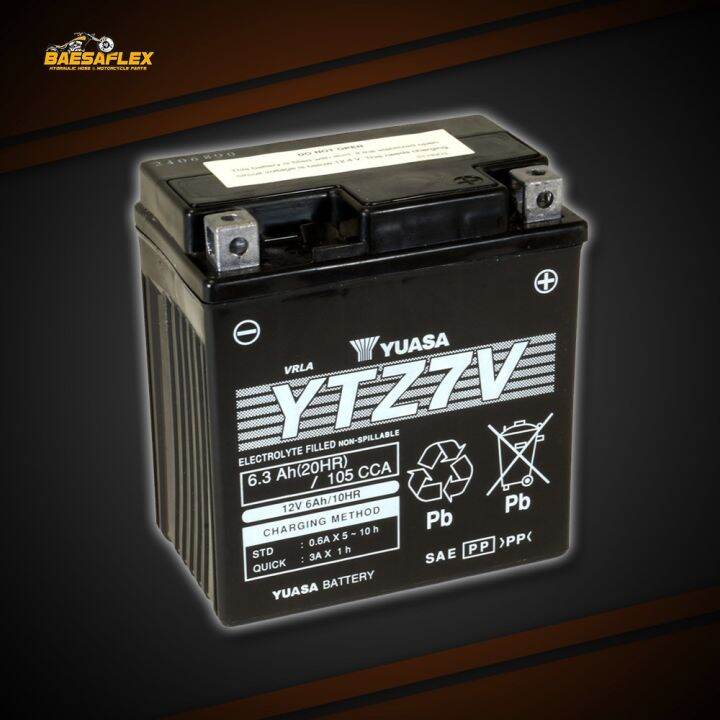 【COD】 Yuasa YTZ7V 12V 6Ah Motorcycle Battery | Lazada PH