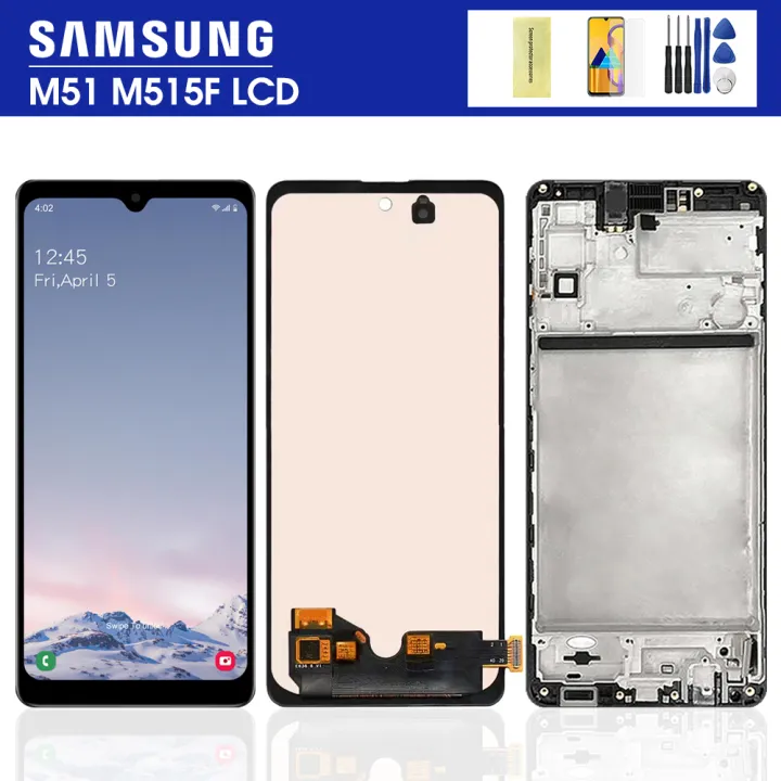 Super AMOLED สำหรับ Samsung Galaxy M51 M515F M515F /Ds,หน้าจอระบบสัมผัส ...