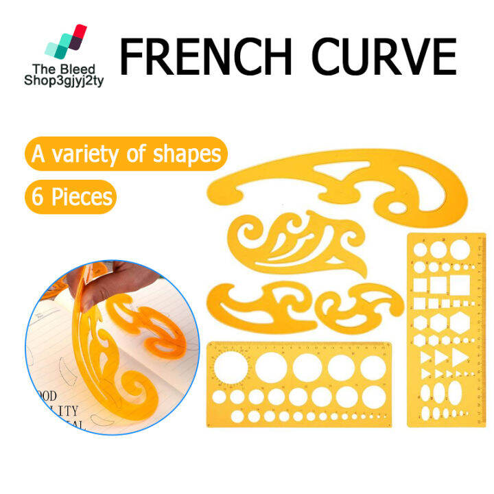 French curve 6 Pieces French Curve and Template Ruler Set Drawing ...