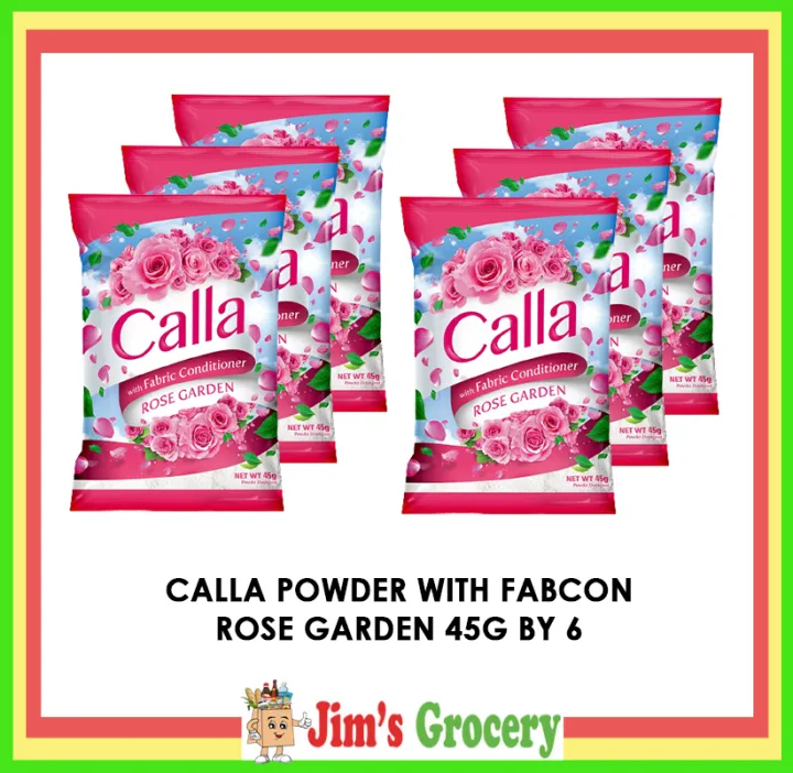 JIMS CALLA LAUNDRY POWDER WITH FABCON ROSE GARDEN 45G BY 6 | Lazada PH