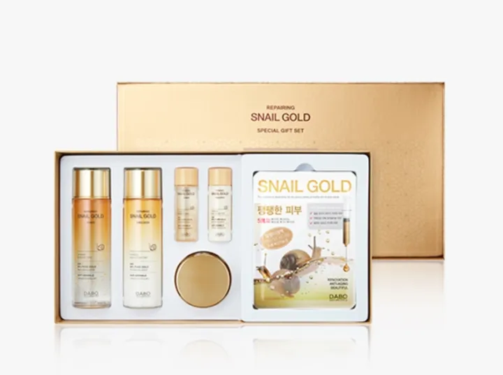 DABO Repairing Snail Gold Skin Care 3 Set Elastics Nutritions Moisture ...
