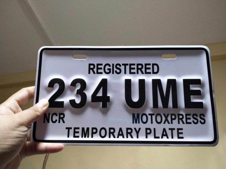 LTO NEW MEMORANDUM PLATE STANDARD | Lazada PH