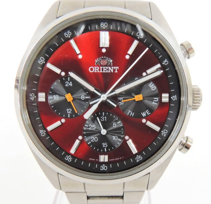ORIENT Chronograph UZ00-C0-B Beautiful Red Dial GOOD Condition | Lazada ...
