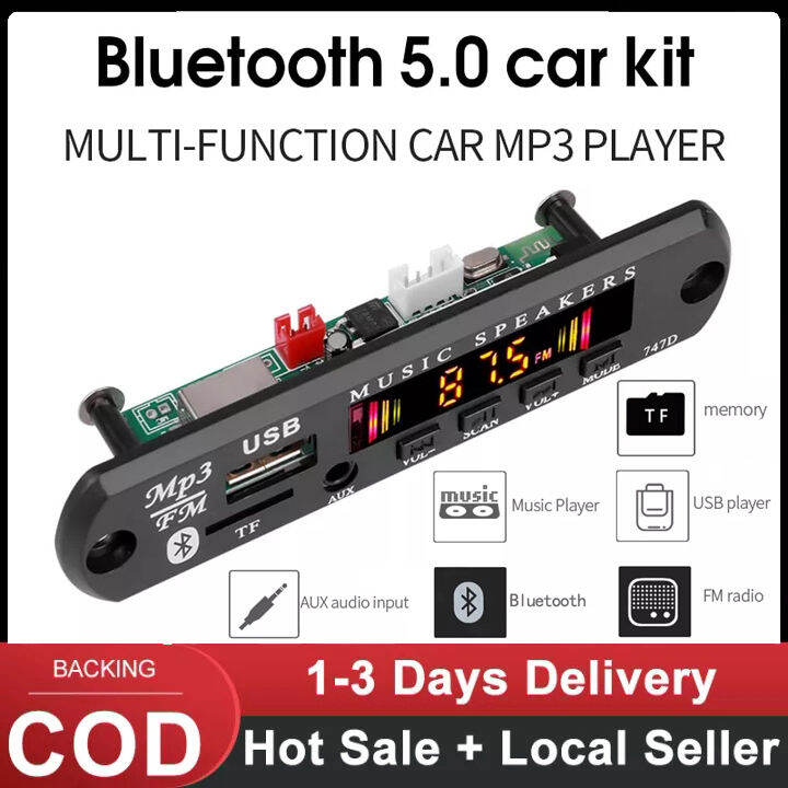 12V MP3 Player Decoder Board Wireless MP3 Player amplifier Bluetooth 5. ...