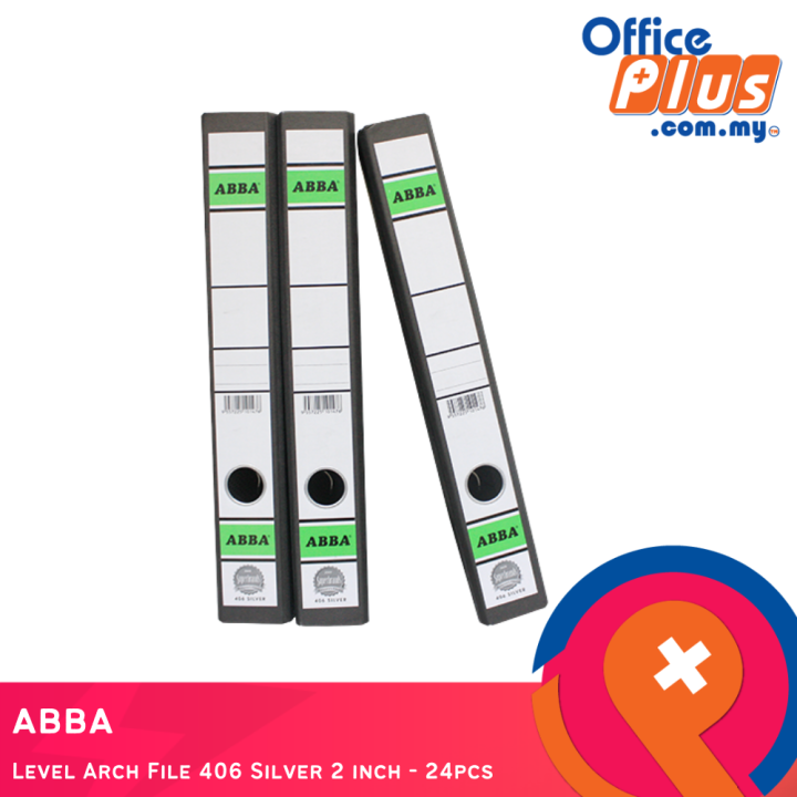 ABBA Level Arch File 406 Silver 2 inch - 24PC | Lazada