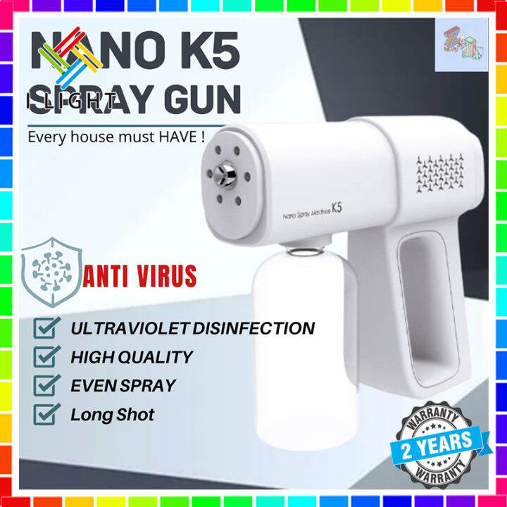 K5 Nano Spray Gun Disinfecting Machine Wireless Atomized Disinfection Gun Rechargeable Blue ...