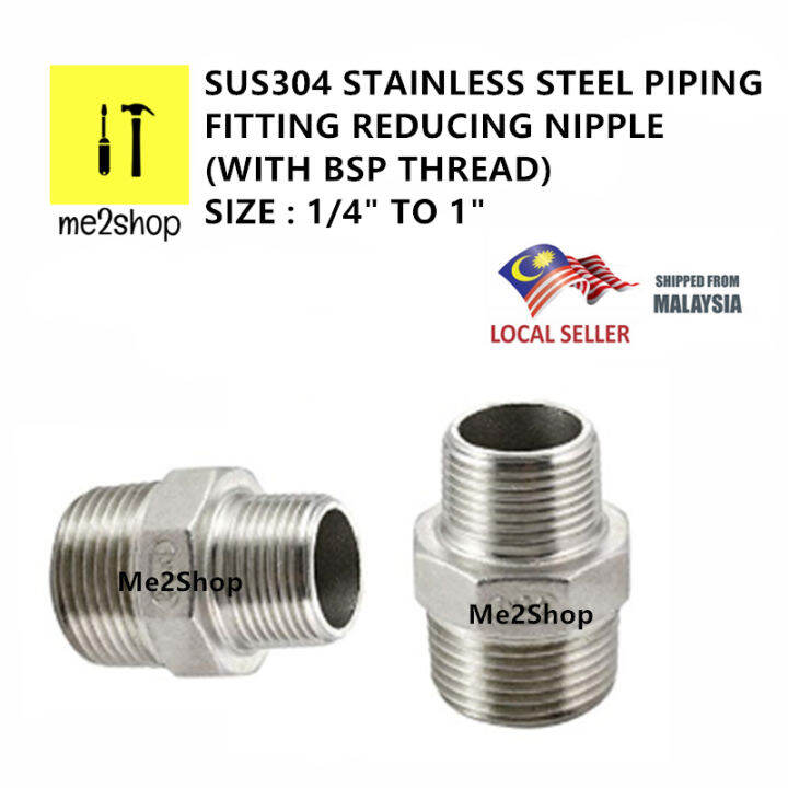 SUS304 STAINLESS STEEL PIPING FITTINGS / PIPE FITTING REDUCING NIPPLE ...