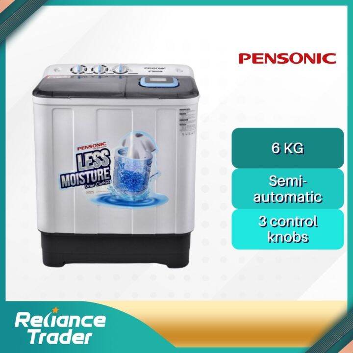 PENSONIC SEMI AUTO WASHING MACHINE 6KG | PWS-6005X | Lazada