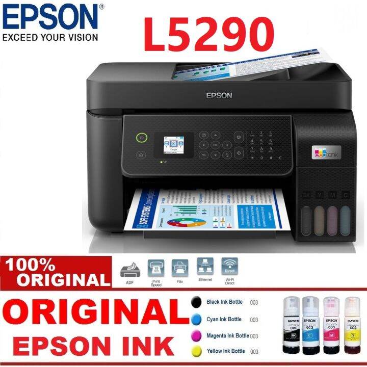 Epson L5290 Replace L5190 Wi-Fi All-in-One Ink Tank Printer Print Copy ...