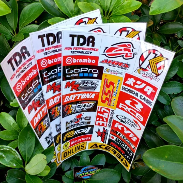 STICKER PACK RACING (1), SSS HONDA GANK, TDR, KAWAHARA, RACERTEES, BRT ...
