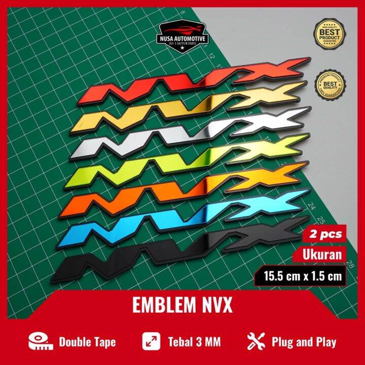 EMBLEM LOGO NVX 3D STIKER TIMBUL YAMAHA AKSESORIS MOTOR 2PCS | Lazada ...