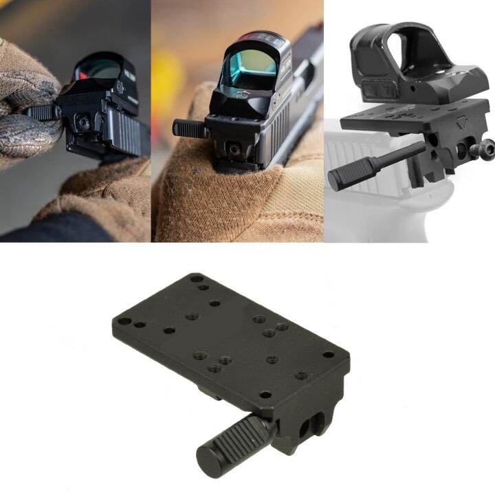 Universal Reflex Rear Sight Mount Plate Base Adapter For Glock 17 19 22 ...