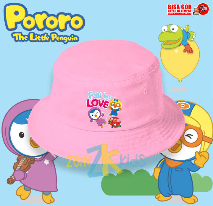 Bucket Hat Anak Pororo / Topi Anak Pororo The Little Penguin | Lazada ...