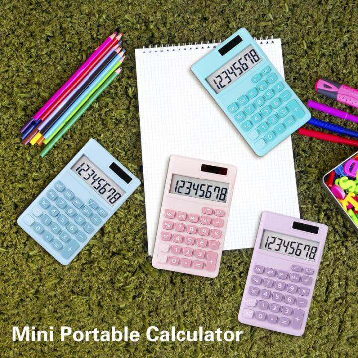 Student Calculator 8-Digit Electronic Calculator Solar Powered LCD ...