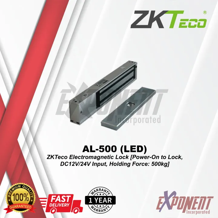 AL-500 (LED) - ZKTeco Electromagnetic Lock [Power-On to Lock, DC12V/24V ...
