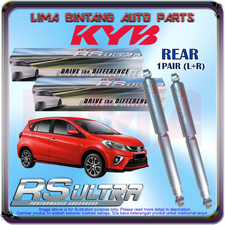 ( 1Pair ) Perodua Myvi D20N Rear Shock Absorber Heavy Duty RS ULTRA KAYABA KYB (2018-2021) | Lazada