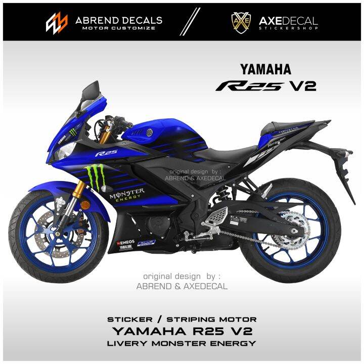 STRIPING R25 V2 MONSTER / STIKER MOTOR YAMAHA R25 V2 DESIGN CUSTOM ...