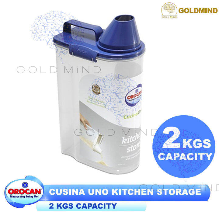 Orocan 2kg Storage Container Dispenser Kitchen Storage, Multipurpose ...