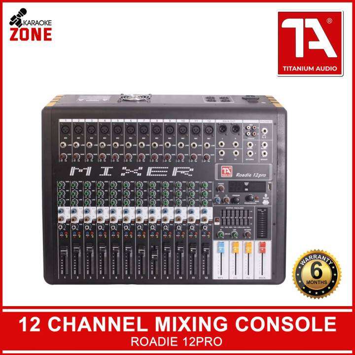 Titanium Audio Roadie 12 Pro / Powered Mixer / Curve series 12 Channel ...