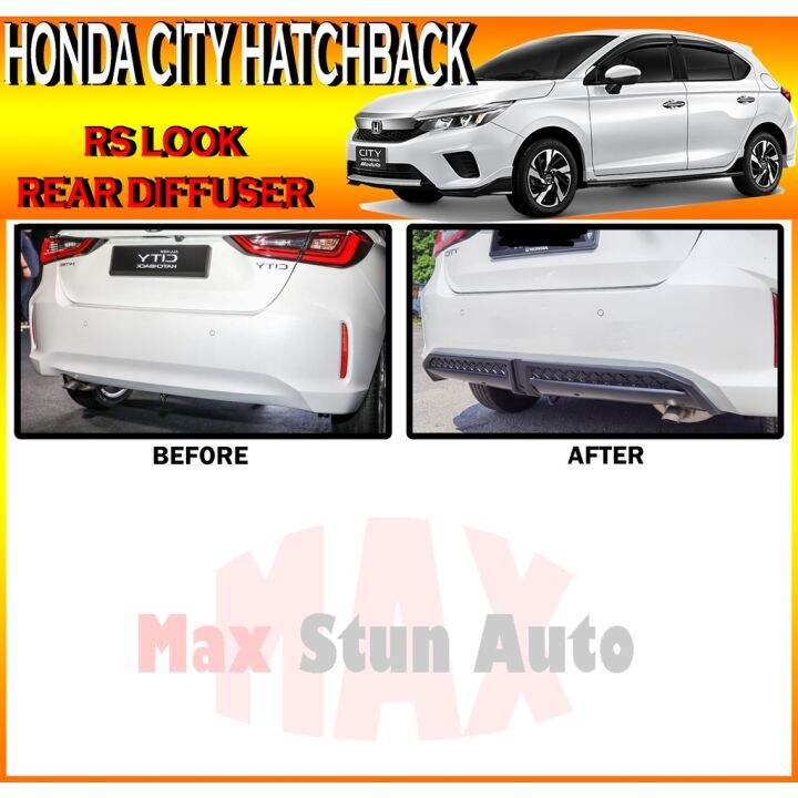 HONDA CITY HATCHBACK 2021 2022 RS STYLE REAR DIFFUSER (RS) DIFFUSER FOR ...