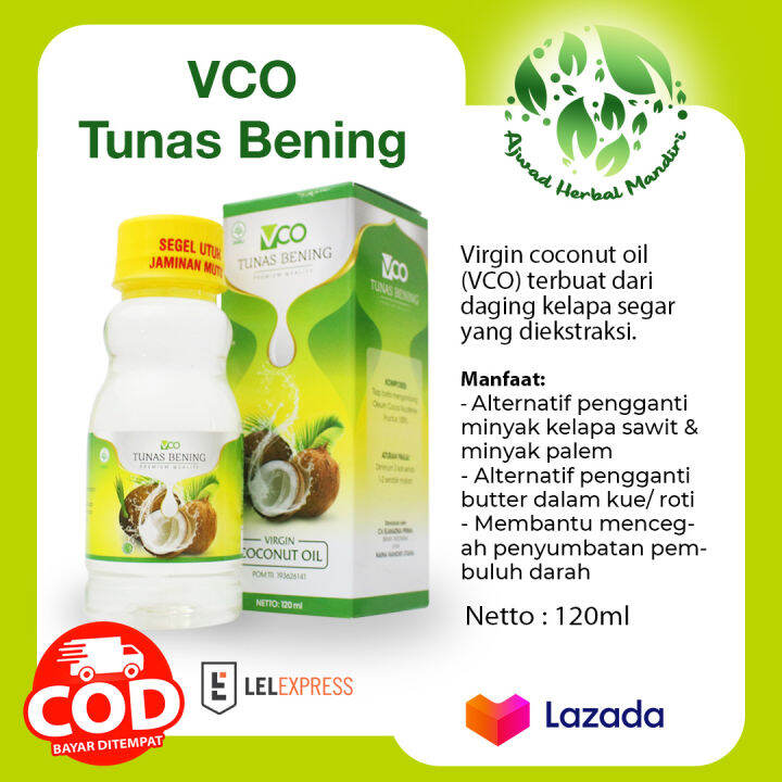 VCO Tunas Bening 120ml Virgin Coconut Oil Minyak Kelapa Murni Tunas ...