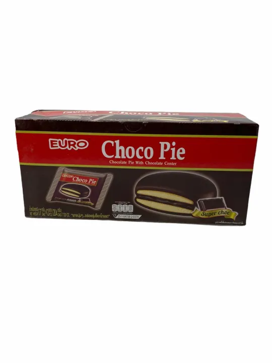 EURO CHOCO PIE Chocolate Pie Chocolate 17g,ยูโร่ ซ็อกโกพาย ซ็อกโกแลต 1 ...